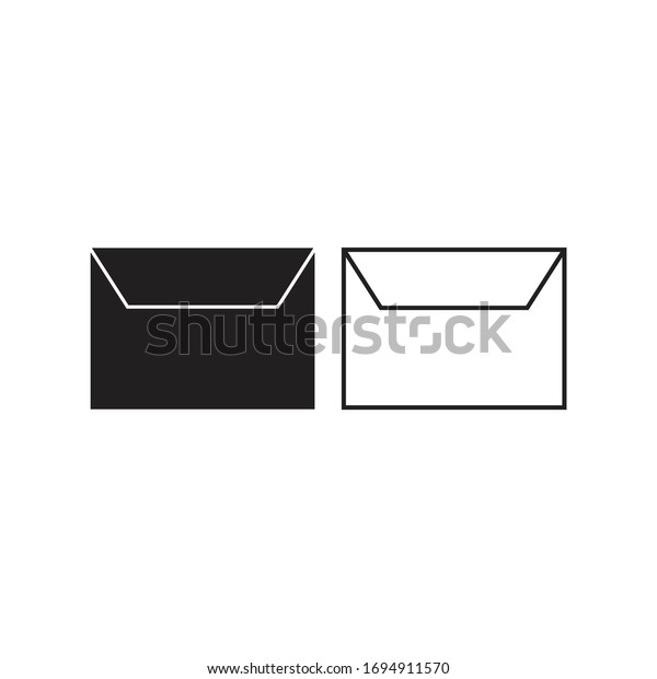 Envelopes Icons Design Isolated On White: เวกเตอร์สต็อก (ปลอดค่า ...