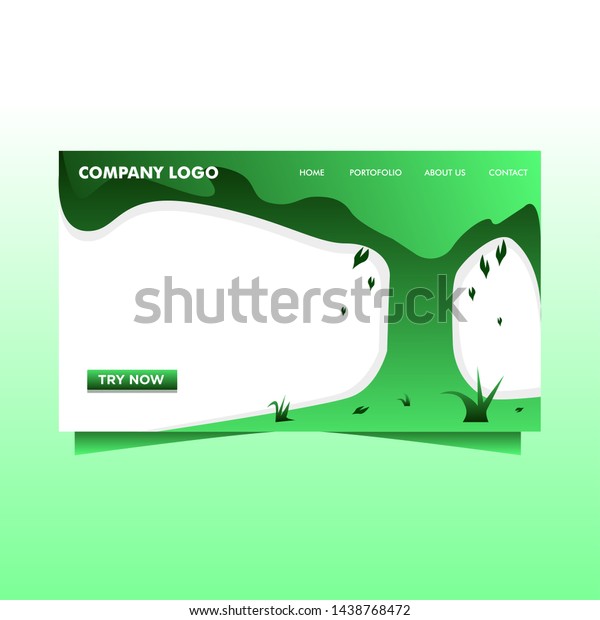 Environment Landing Page Design Vector Stock Vector (Royalty Free ...