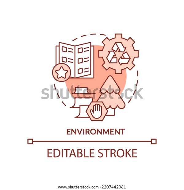 Environment Orange Concept Icon Impact On Stock Vector (Royalty Free ...