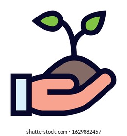 Environmental Care Simple Vector Color Icon Stock Vector (Royalty Free ...