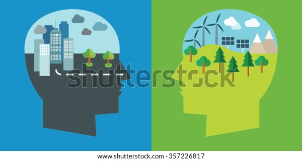 Environmental Eco Friendly Simple Modern Flat Stock Vector (Royalty ...
