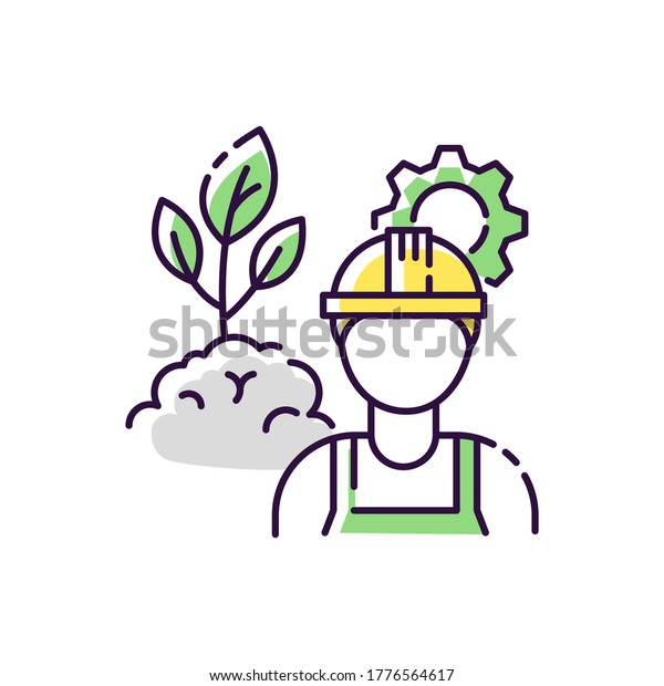 Environmental Engineer Rgb Color Icon Safe Stock Vector (Royalty Free ...