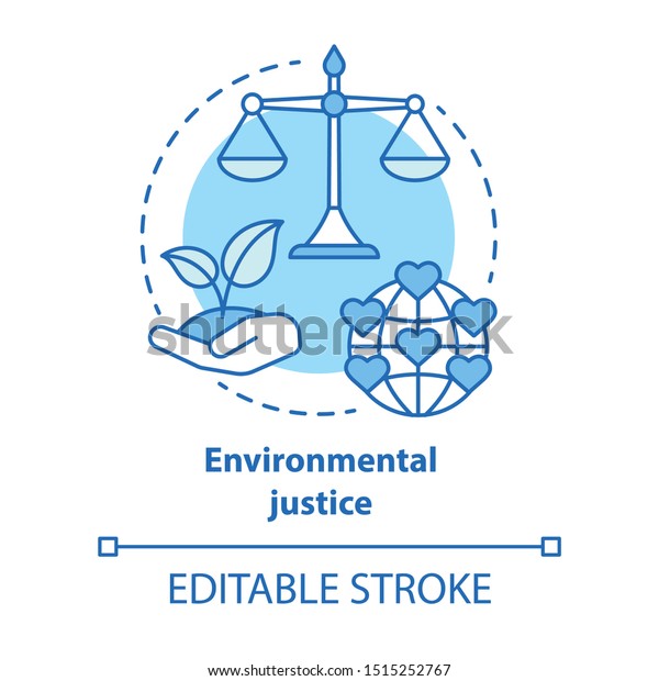 Environmental Justice Concept Icon Equitable Attitude Stock Vector ...