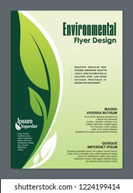 Environmental Modern Flyer Template Design Stock Vector (Royalty Free ...