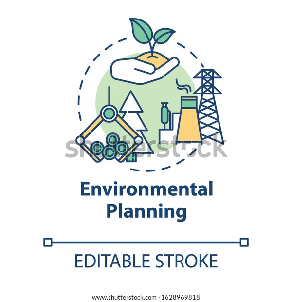 Environmental Planning Concept Icon Building Construction Stock Vector ...