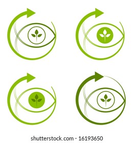 Environmentally Conscious Eye Logo Stock Vector (Royalty Free) 16193650 ...