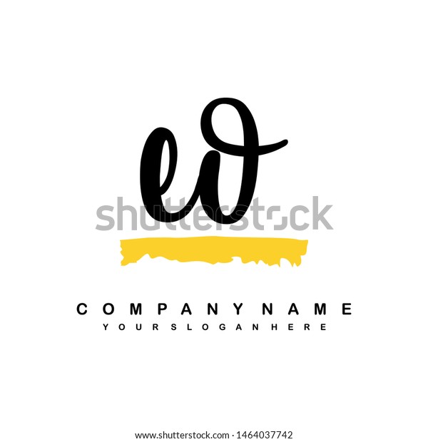 Eo Initial Signature Logo Handwriting Logo Stock Vector (Royalty Free ...