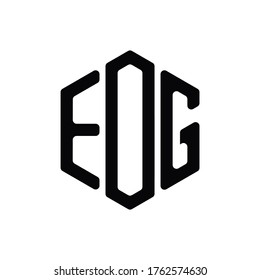 Eog Letter Logo Design Polygon Rounded Stock Vector (Royalty Free ...