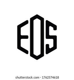 Eos Letter Logo Design Polygon Rounded Stock Vector (Royalty Free ...