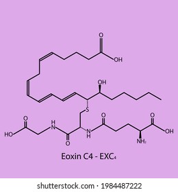 Eoxin C4 Eoxin Biomolecule Molecular Formula Stock Vector (Royalty Free ...