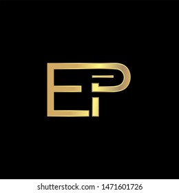 Ep Initial Logo Capital Letters Gold Stock Vector (Royalty Free ...