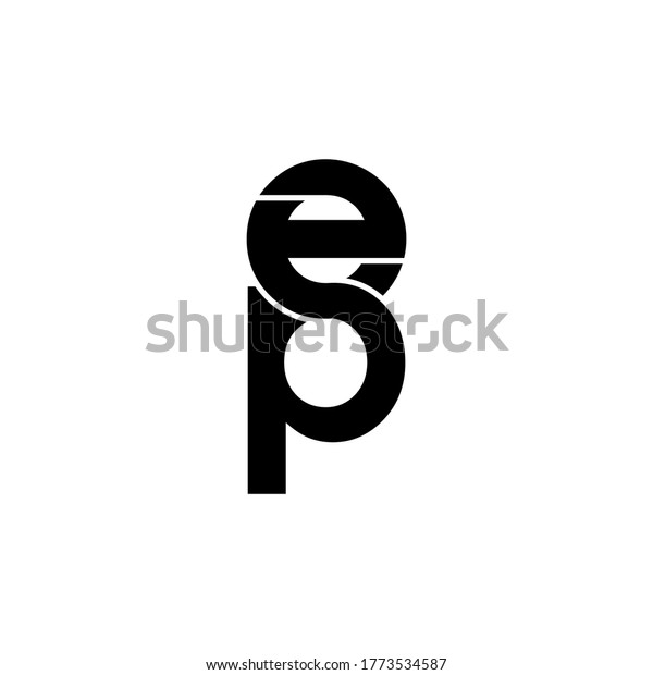 Ep Letter Original Monogram Logo Design: เวกเตอร์สต็อก (ปลอดค่า ...
