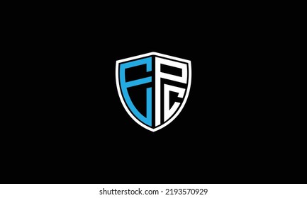 Epc Letter Logo Design On Black Stock Vector (Royalty Free) 2193570929 ...