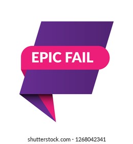Epic Fail Sign Emblem Label Badgesticker Stock Vector (Royalty Free ...