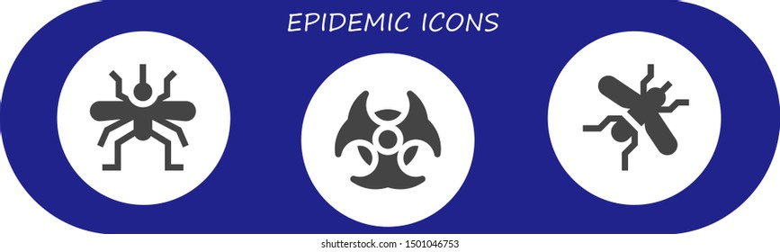 Epidemic Icon Set 3 Filled Epidemic Stock Vector (Royalty Free ...