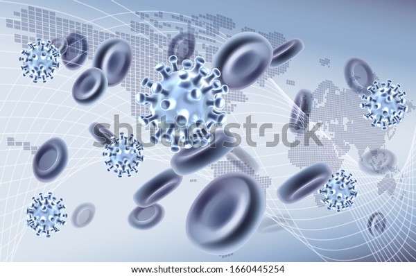 Epidemic Virus World Map Concept Stylised Stock Vector (Royalty Free ...