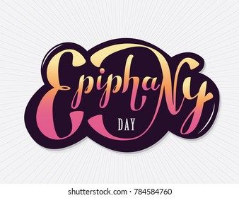 Epiphany Day Vector Illustration Lettering Stock Vector (Royalty Free ...