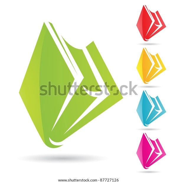 Eps Vector Illustration Colorful Book Icons Stock Vector (Royalty Free ...