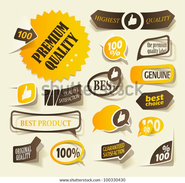Eps10 Collection Premium High Quality Labels Stock Vector (Royalty Free ...