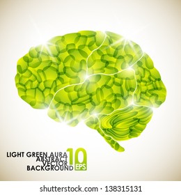 Eps10 Human Brain Green Thoughts Vector Stock Vector (Royalty Free ...