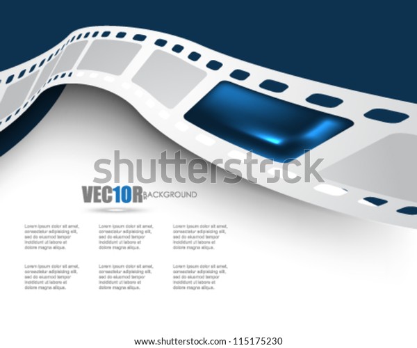 Eps10 Vector Film Reel Background Design Stock Vector (Royalty Free ...