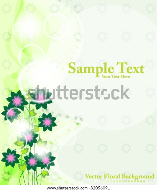 Eps10 Vector Flower Card Design Background Stock Vector (Royalty Free ...