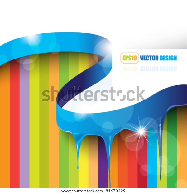 Eps10 Vector Painted Ribbon Colorful Stripes Stock Vector (Royalty Free ...
