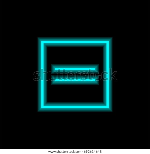 Equal Blue Glowing Neon Ui Ux Stock Vector (Royalty Free) 692614648 ...