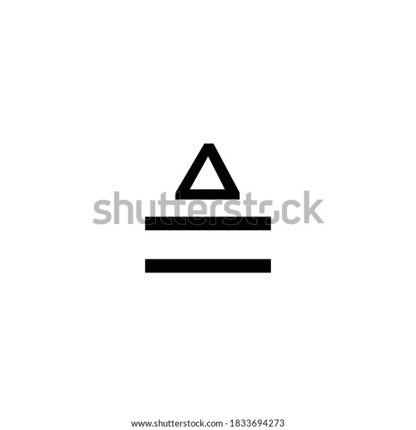 Equal By Definition Icon Mathematical Symbol Stock Vector (Royalty Free ...