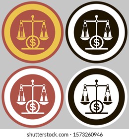 Equal Paysign Setimage Man Woman Standing Stock Vector (Royalty Free ...