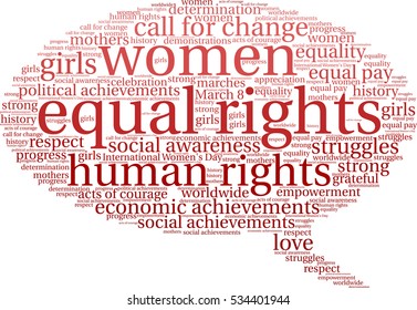 Equal Rights Word Cloud On White Stock Vector (Royalty Free) 534401944 ...