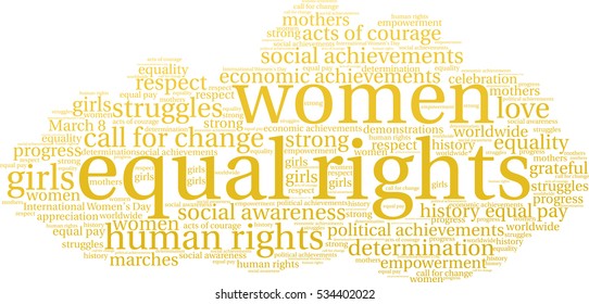 Equal Rights Word Cloud On White Stock Vector (Royalty Free) 534402022 ...