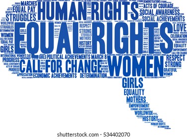 Equal Rights Word Cloud On White Stock Vector (Royalty Free) 534402070 ...