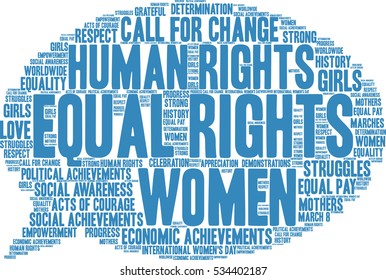 Equal Rights Word Cloud On White Stock Vector (Royalty Free) 534402187 ...