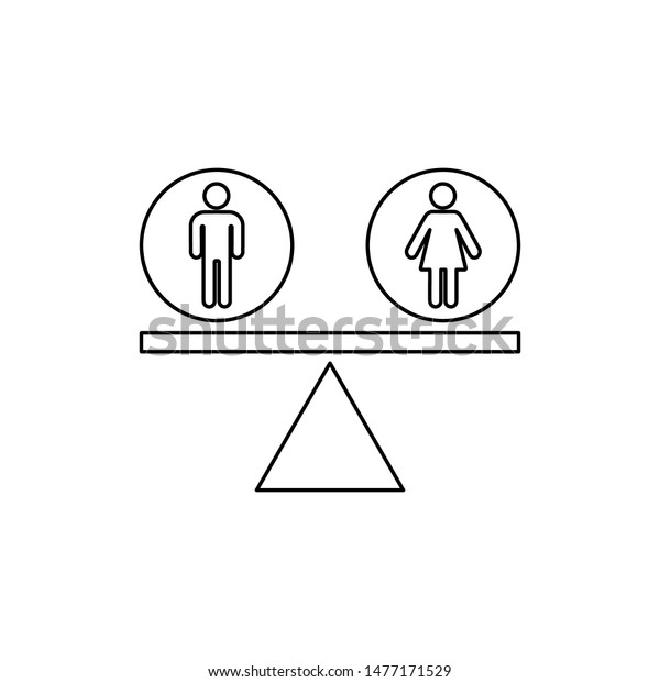 Equality Gender Icon Equal Rights Illustration Stock Vector (Royalty ...