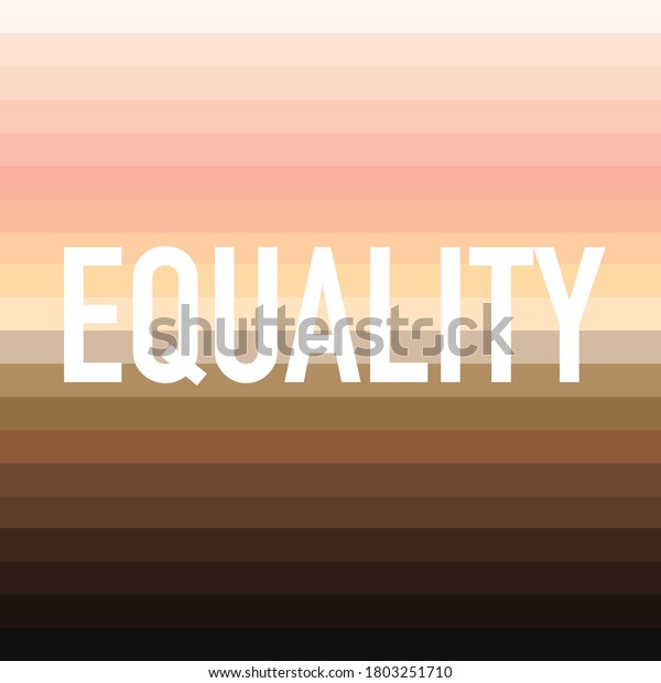 Equality On Striped Skin Tone Background: เวกเตอร์สต็อก (ปลอดค่า ...