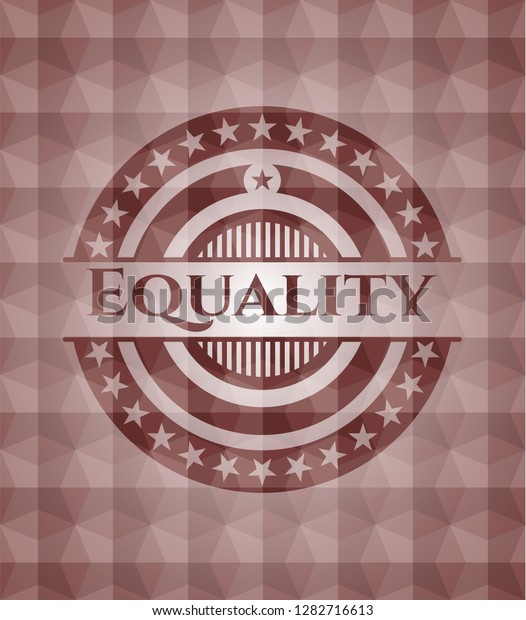 Equality Red Seamless Emblem Geometric Pattern Stock Vector (Royalty ...