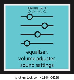 Equalizer Volume Adjuster Sound Setting Vector Stock Vector (Royalty ...