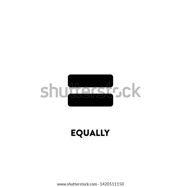 Equally Icon Vector Equally Sign On Stock Vector (Royalty Free ...