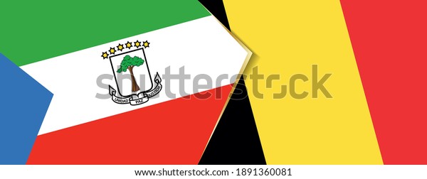 Equatorial Guinea Belgium Flags Two Vector Stock Vector (Royalty Free ...