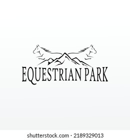 Equestrian Park Logo Design Idea Stock Vector (Royalty Free) 2189329013 ...