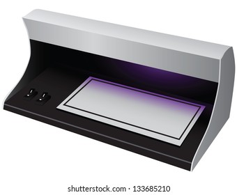 Equipment Detect Fakes Scanner Banknotes Vector Stock Vector (Royalty ...