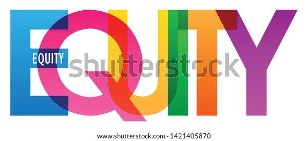 Equity Colorful Vector Typography Banner Stock Vector (Royalty Free ...