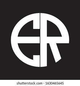 Er Initial Logo Design Monogram Isolated Stock Vector (Royalty Free ...