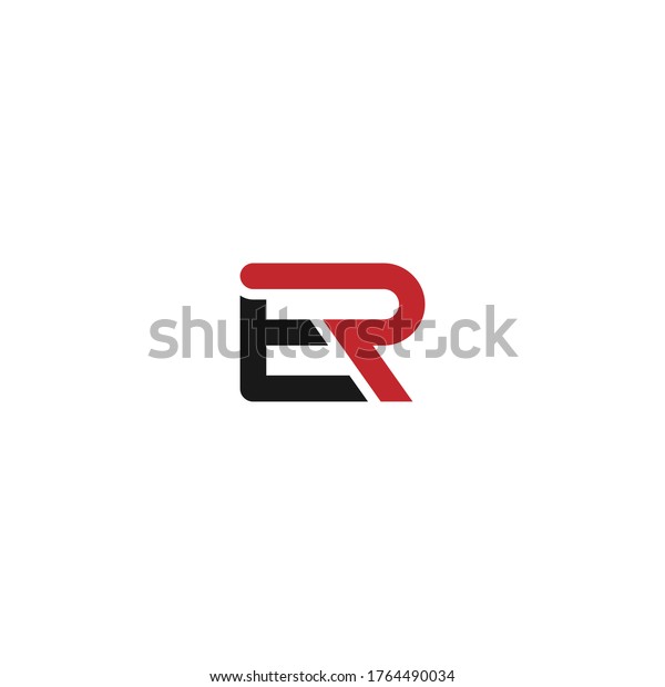 Er Letter Designs Different Colors Backgrounds Stock Vector (Royalty ...