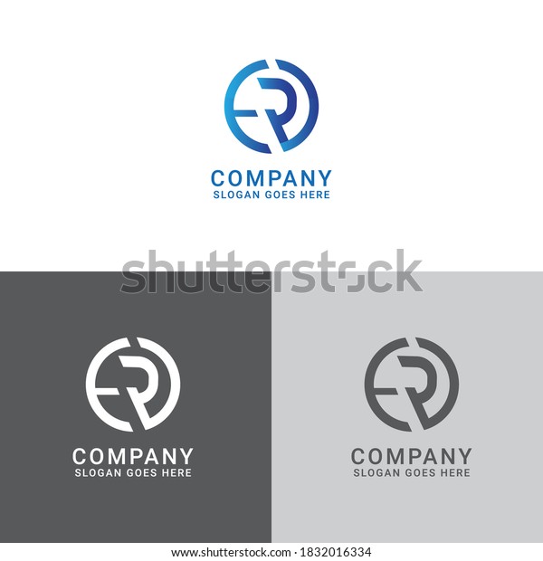 Er Lettering Logo 100 Unique Editable Stock Vector (Royalty Free ...