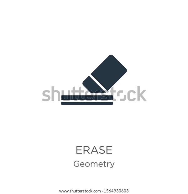 Erase Icon Vector Trendy Flat Erase Stock Vector (Royalty Free ...