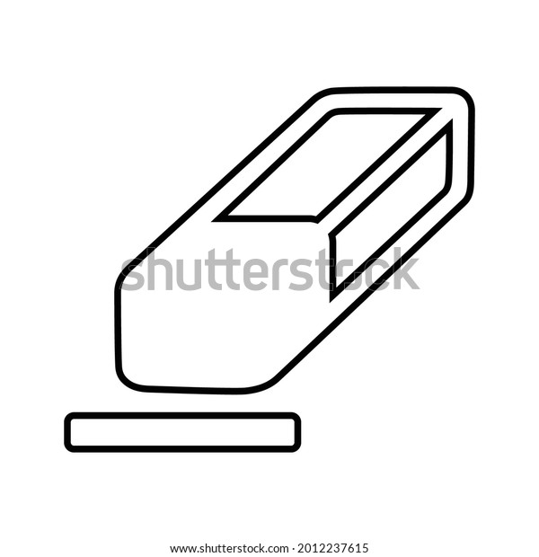 Eraser Rubber Outline Icon Line Art Stock Vector (Royalty Free ...
