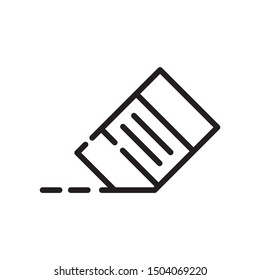 Eraser Stationary School Education Vector Icon Stock Vector (Royalty ...