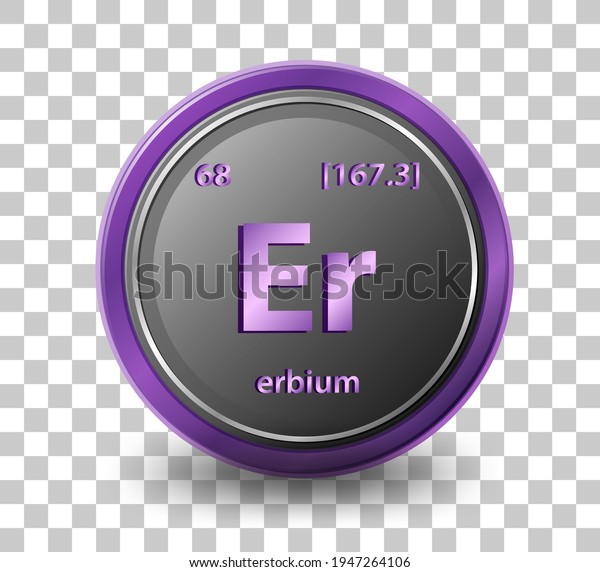 Erbium Chemical Element Chemical Symbol Atomic Stock Vector (Royalty ...